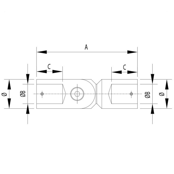 Adjustable round bar connector